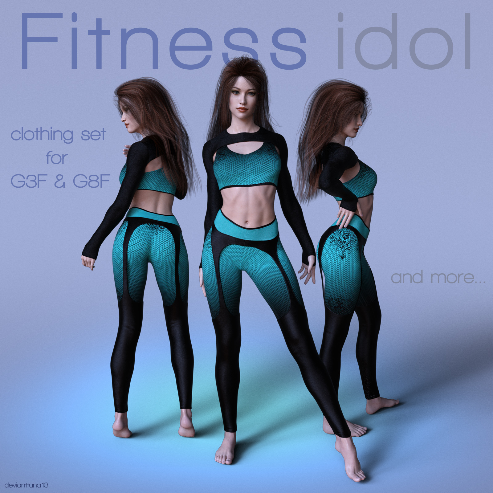 Fitness Idol Set For Genesis 8 Females 2026 - Free Daz 3D Models
