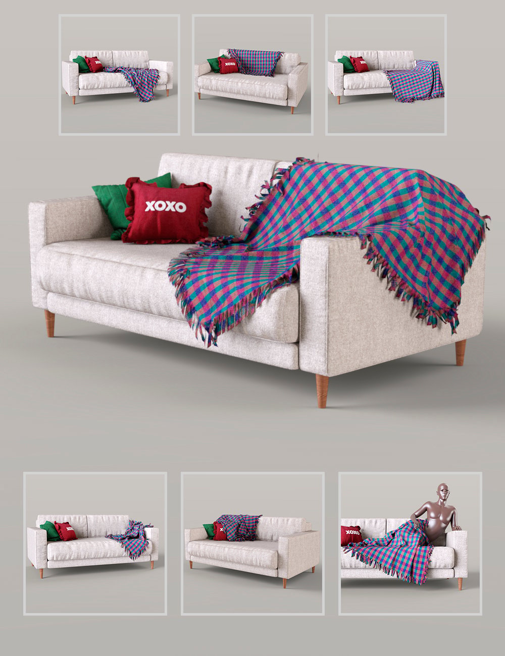 TN Cozy Christmas Sofa 2026 - Free Daz 3D Models