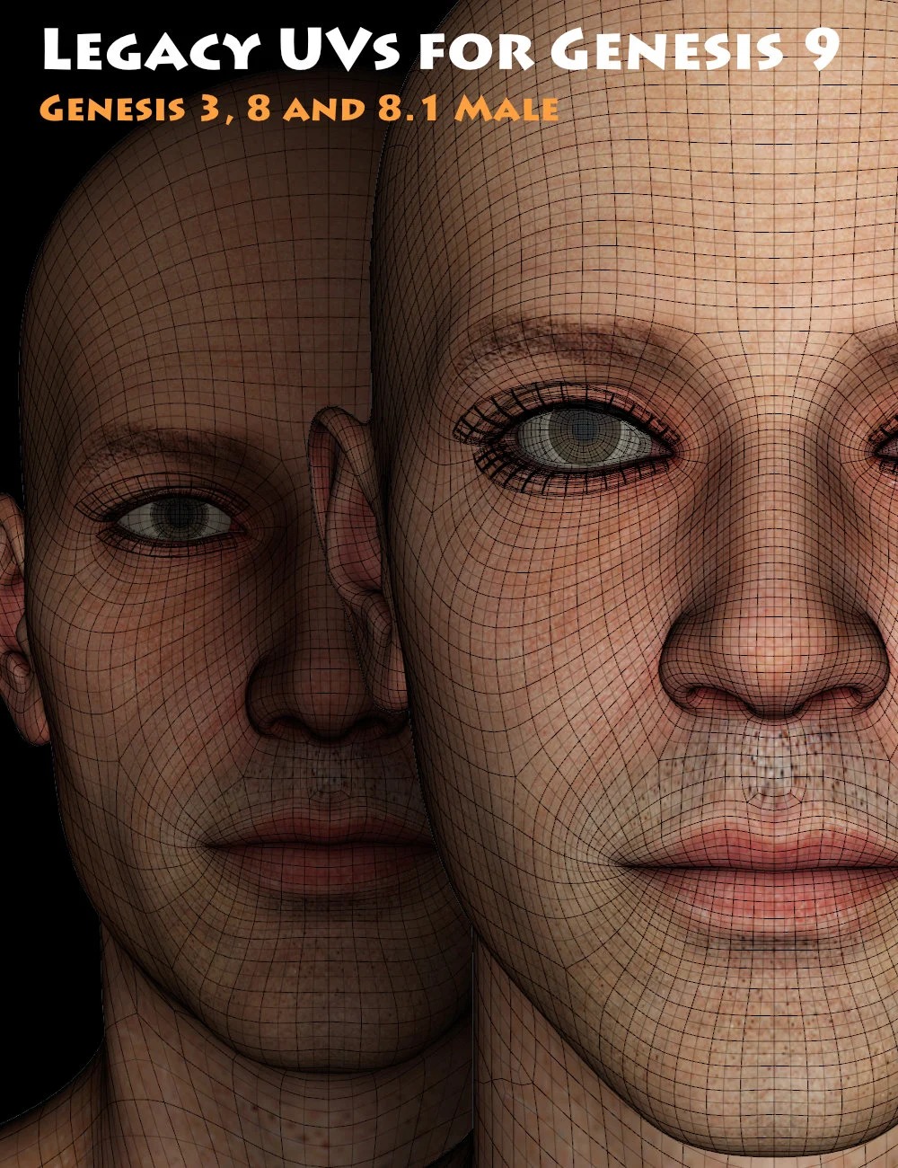 Legacy UVs For Genesis 9: Genesis 3, 8, And 8.1 Male 2026 - Free Daz 3D ...