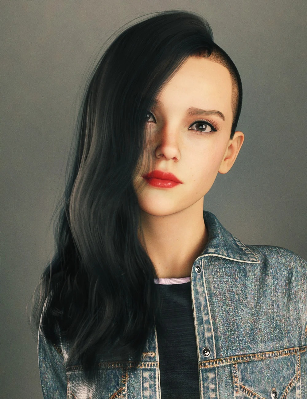 CL Adventurous Undercut Hair For Genesis 9 2026 - Free Daz 3D Models