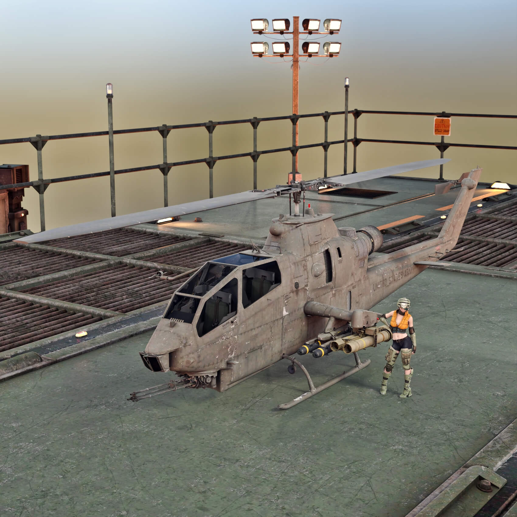 AH1F Cobra Attack Heli Wt For DAZ3D [Request]