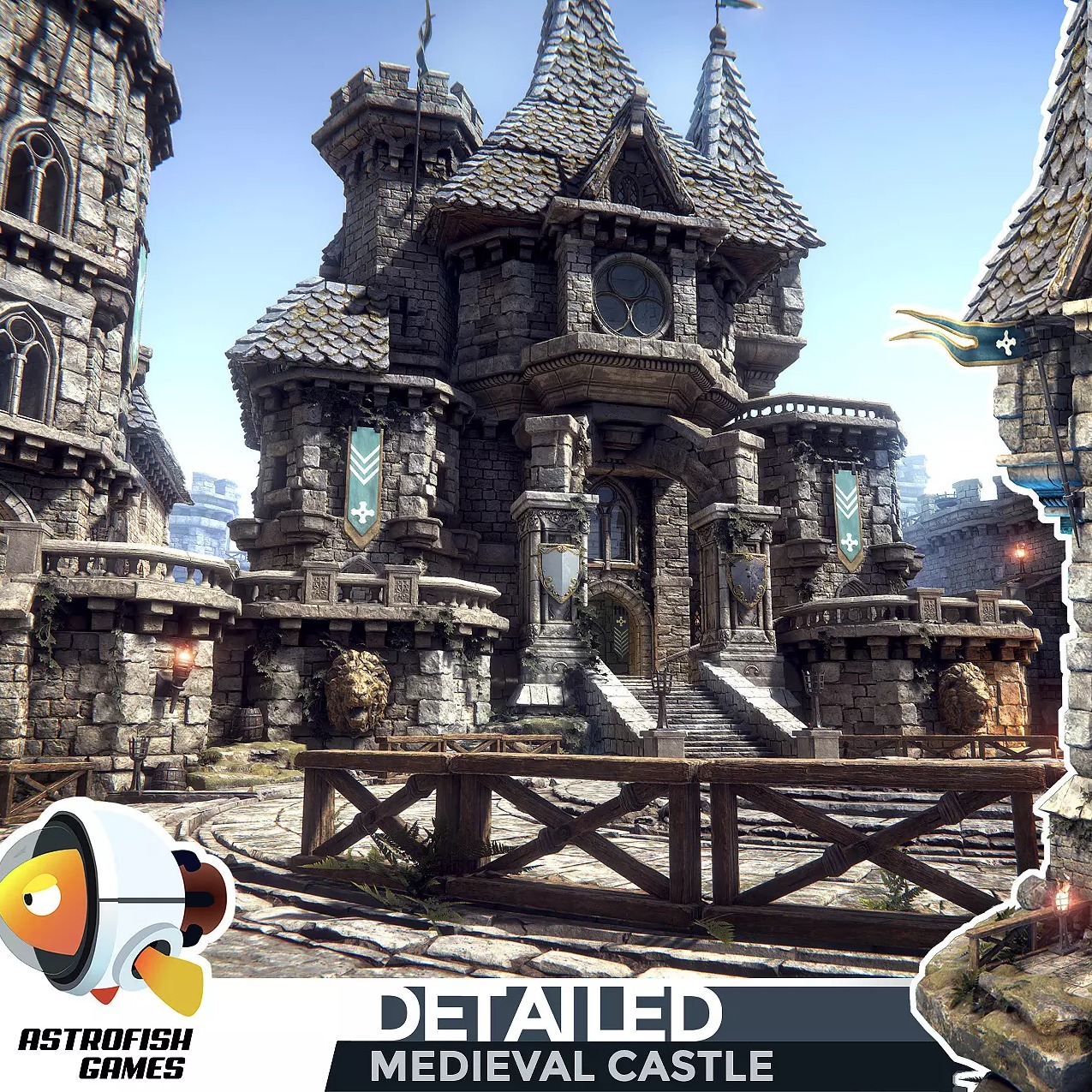 Astrofish Detailed Medieval Castle - DAZ Conversion 2026 - Free Daz 3D ...