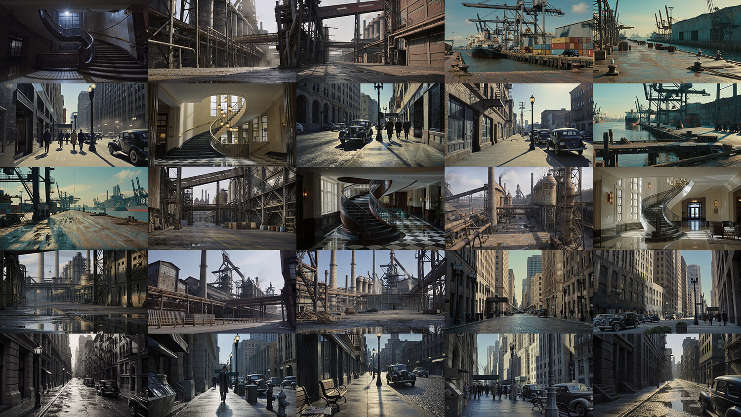 Cinematic Film Noir - 100 Backgrounds - DAZ Studio + Videos (Made With ...