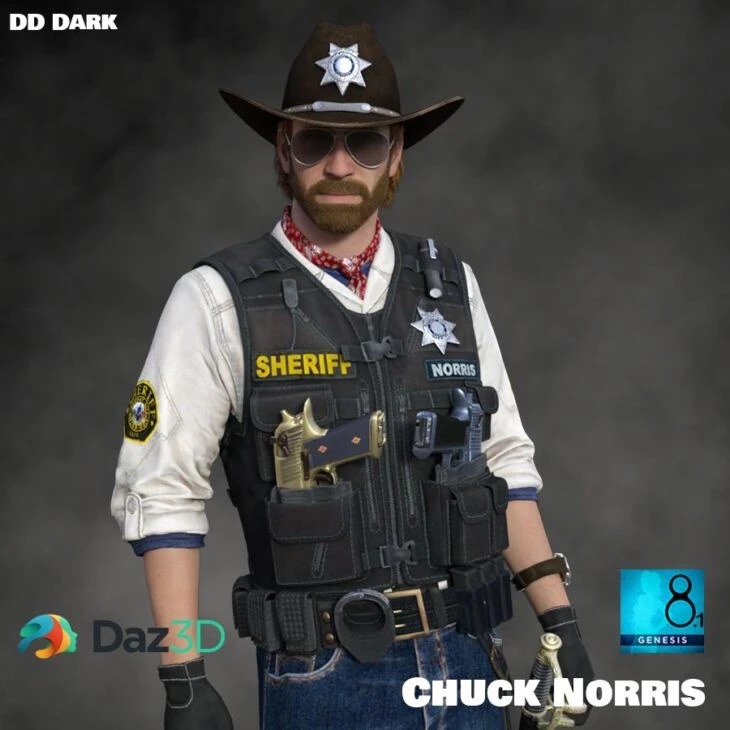 Chuck Norris For G8.1M 2026 - Free Daz 3D Models