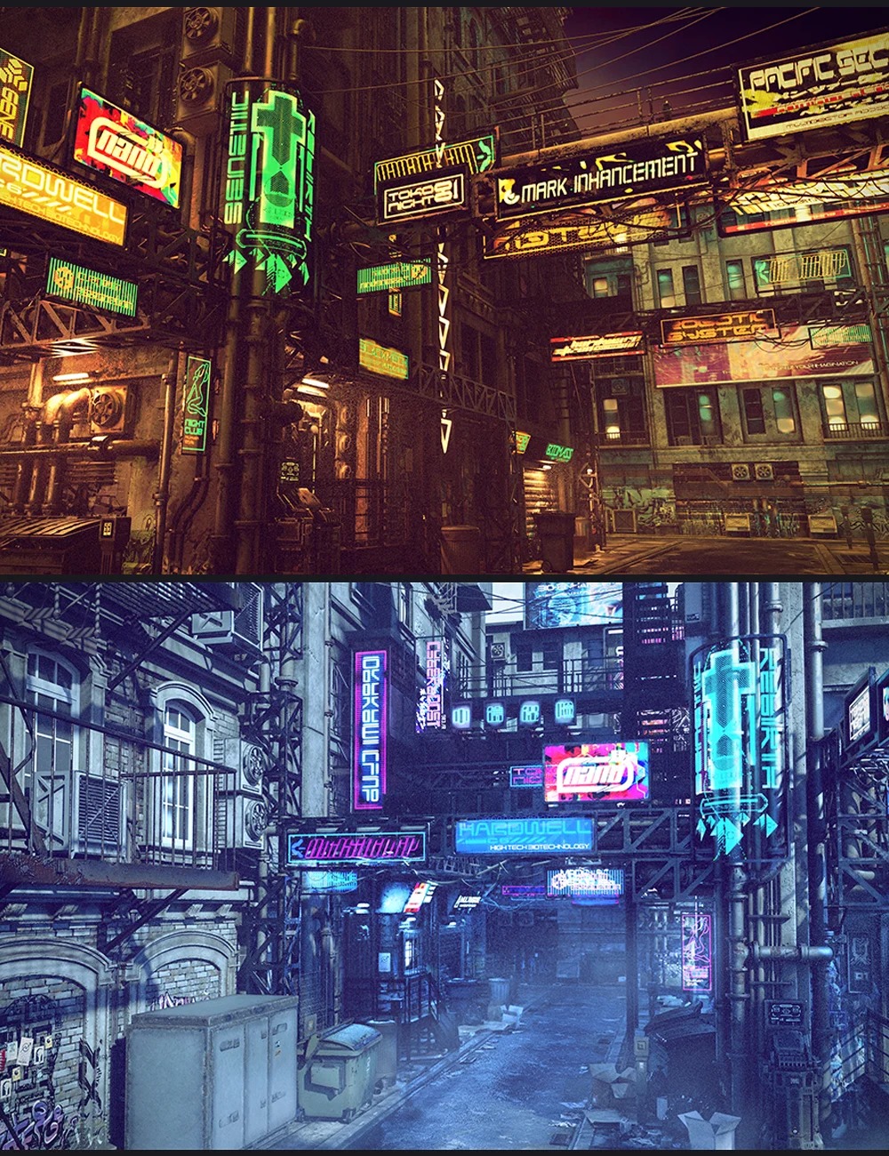 Cyberpunk Back Alley Bundle 2026 - Free Daz 3D Models