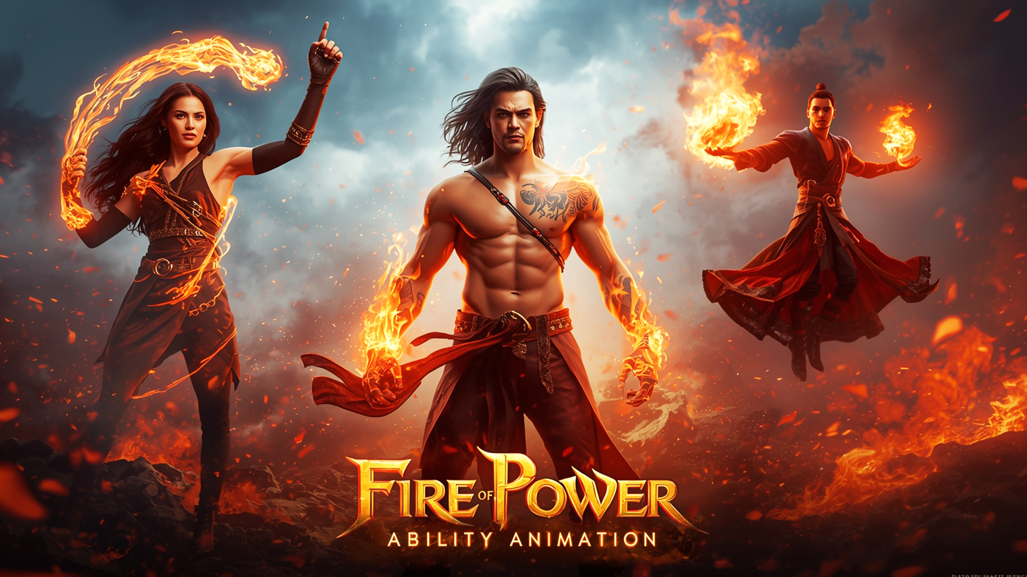 Fire Power Ability Animation Pack 2026 - Free Daz 3D Models