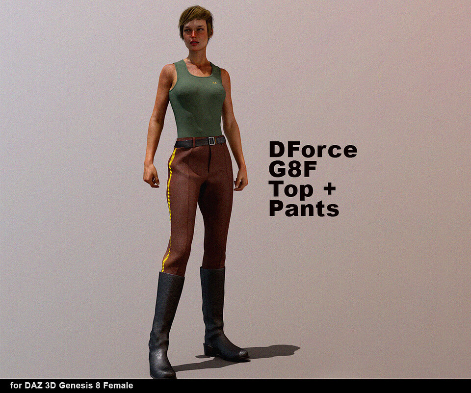 DForce G8F Top + Pants 2026 - Free Daz 3D Models
